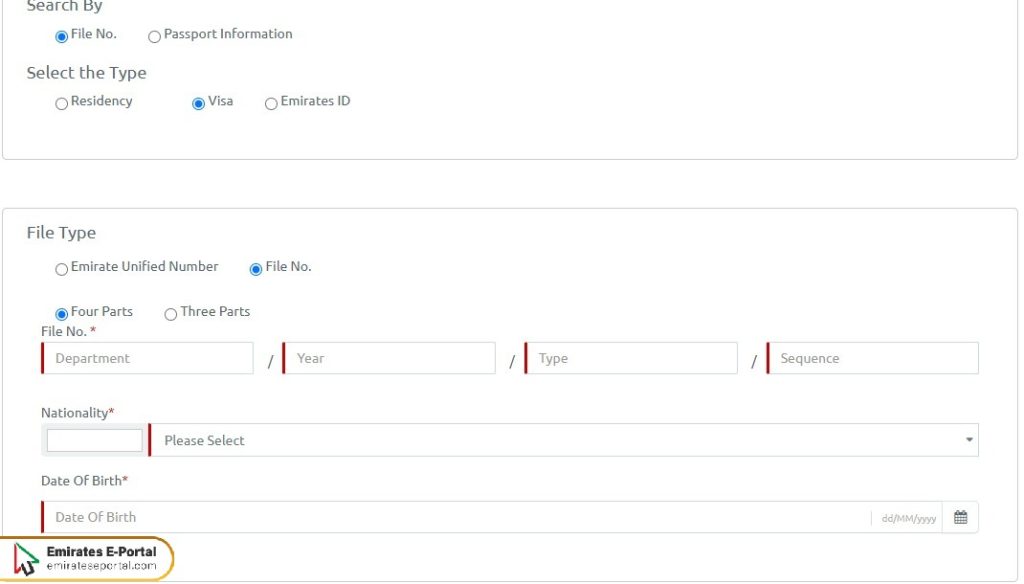 ICA Smart Services Visa Validity Check - Emirates E-Portal