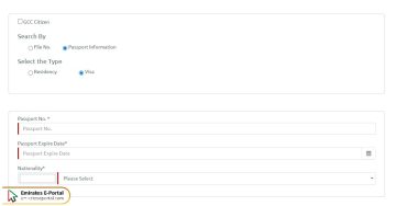 ICA Smart Services Visa Validity Check - Emirates E-Portal
