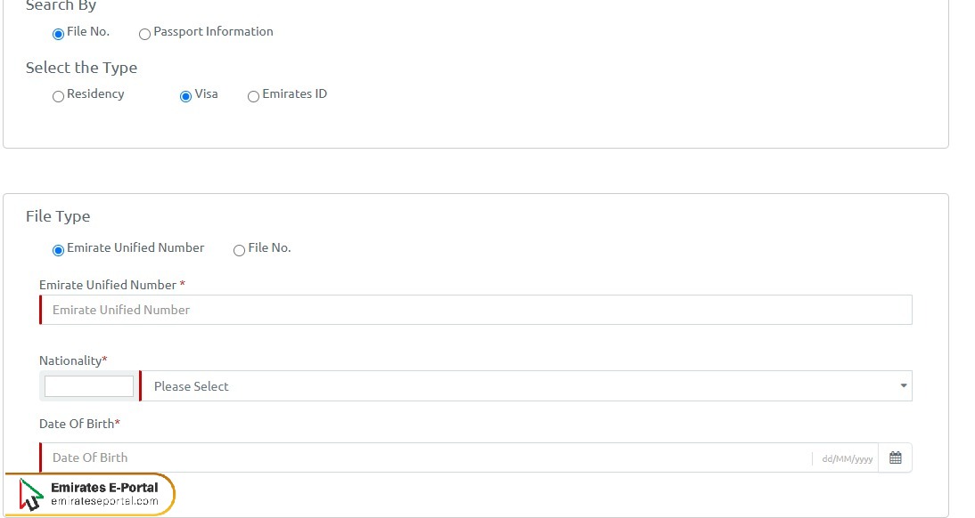 ICA Smart Services Visa Validity Check - Emirates E-Portal