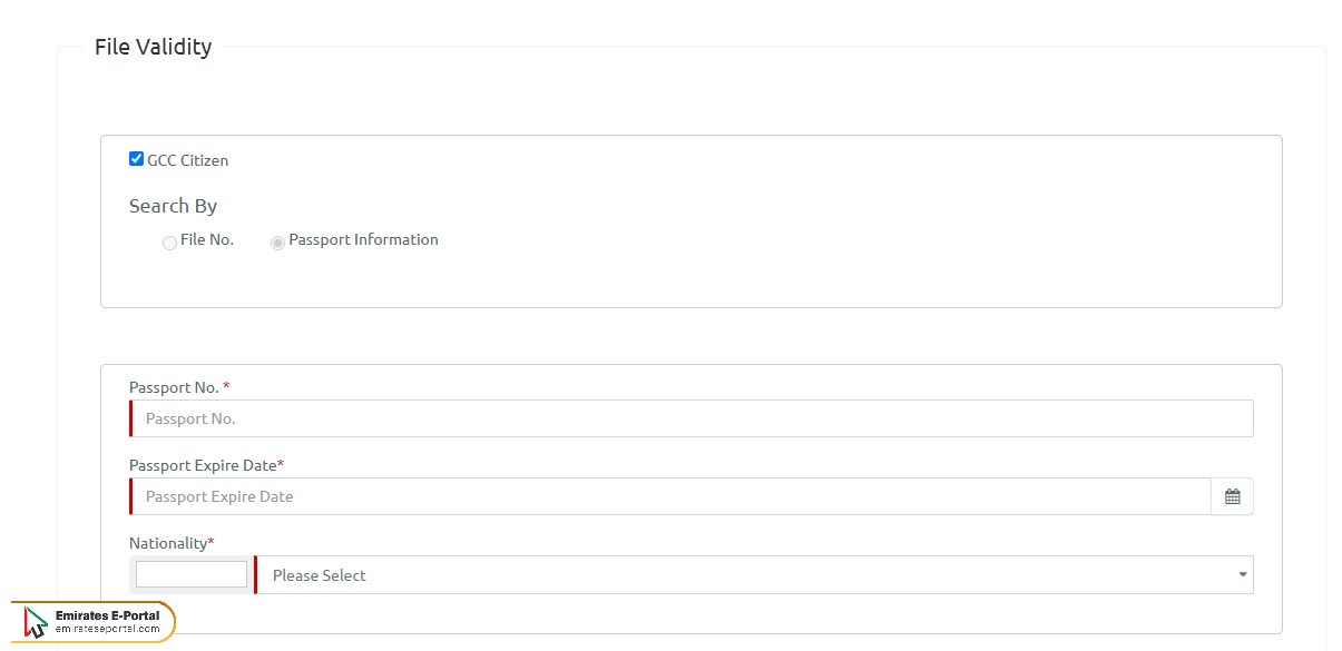 ICA Smart Services Visa Validity Check - Emirates E-Portal