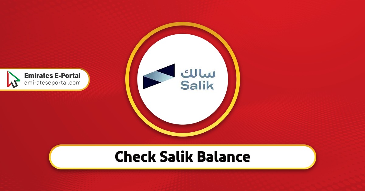 Check Salik Balance in Dubai - Emirates E-Portal