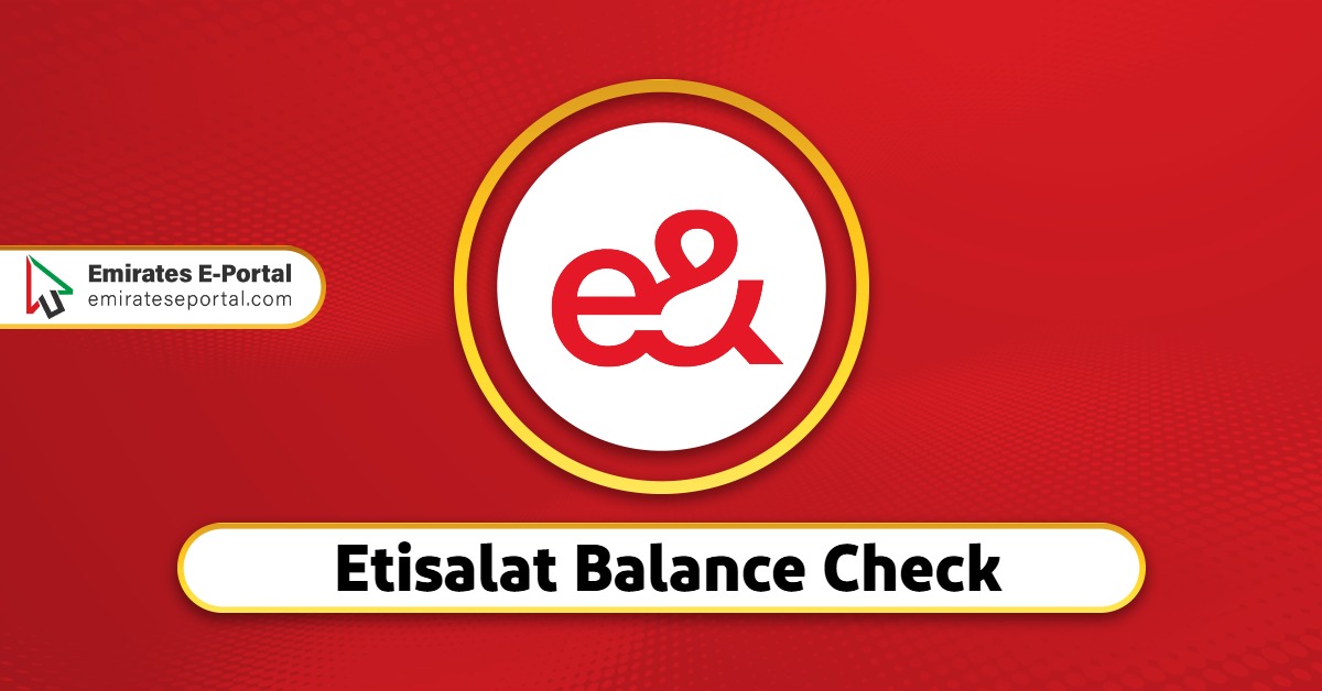 Etisalat Balance Check Online - Emirates E-Portal
