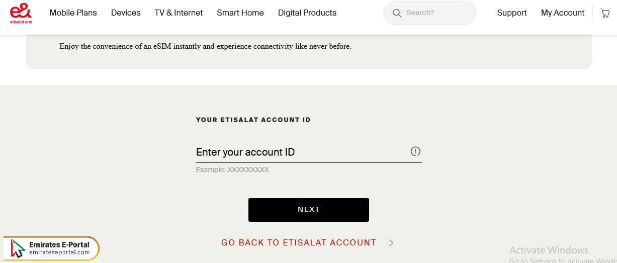 Etisalat Quick Pay - Emirates E-Portal