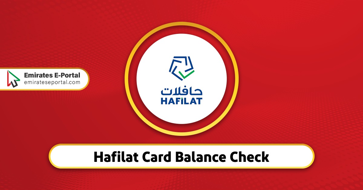 Hafilat Card Balance Check Online - Emirates E-Portal