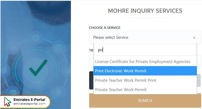 Labour Card UAE Number Check - Emirates E-Portal