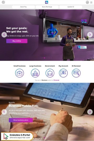 Du Quick Pay Recharge Online - Emirates E-Portal