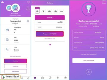 How to Recharge Du Online? - Emirates E-Portal