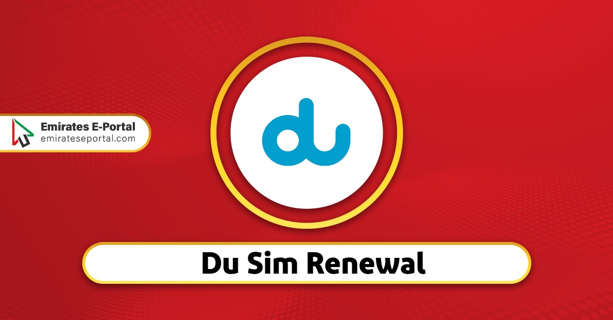 Du Sim Renewal Registration Online - Emirates E-Portal