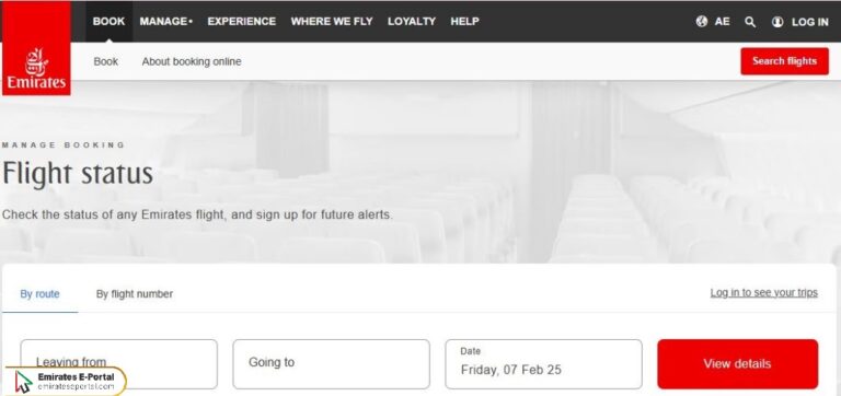 Check Flight Ticket Status Online - Emirates E-Portal