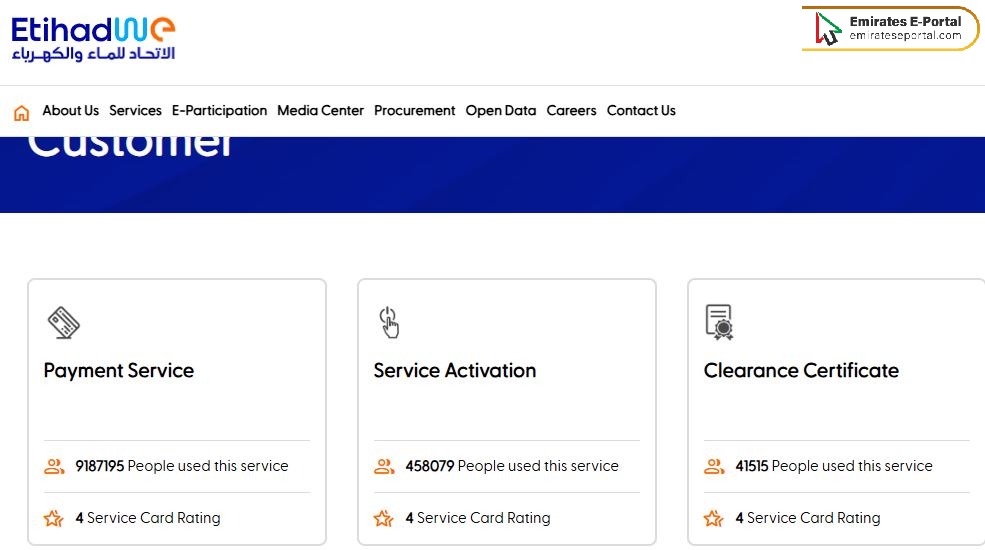 FEWA Quick Pay Online - Emirates E-Portal