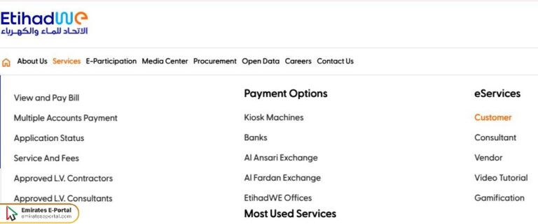 FEWA Quick Pay Online - Emirates E-Portal