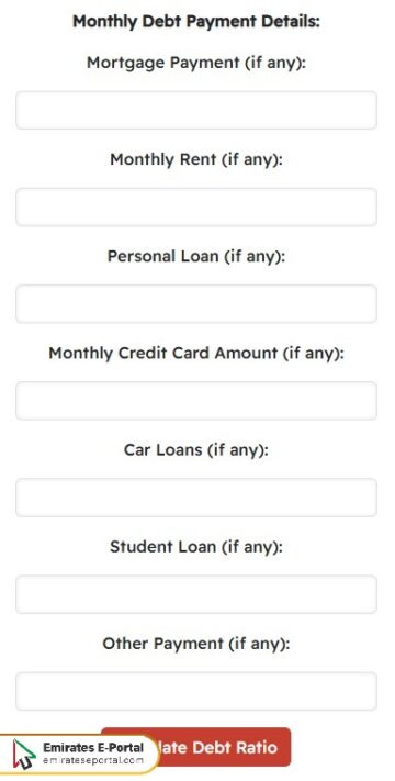 Debt Burden Ratio Calculator for UAE 2026