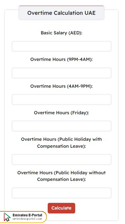 Overtime Calculator UAE – Updated for Labor Laws 2025