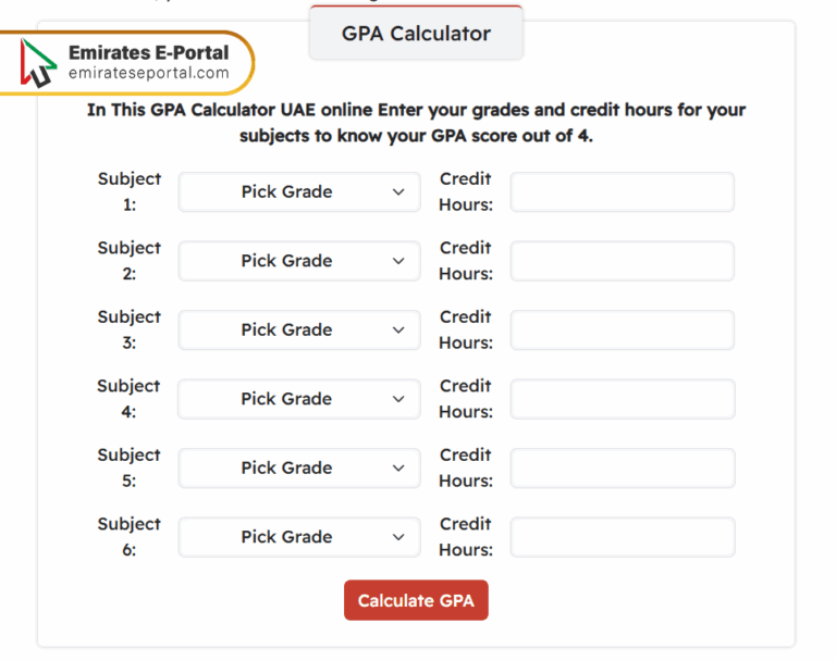 GPA Calculator UAE – Simple, Fast & Updated 2025